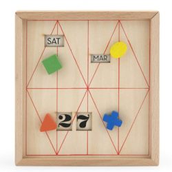 Wooden box calendar